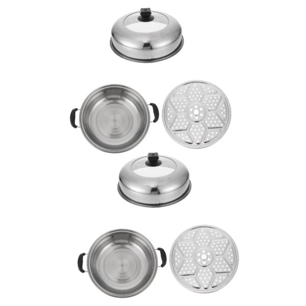 商品名:  Zerodeko 2 Sets Pot Double-layer Steamer Stainless Steel Cookware Non Stick Cooking Utensils Induction Hob Steamer...