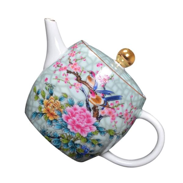 商品名:  Ciieeo 1pc Ceramic Teapot Floral Tea Kettle Japanese Tea Kettle Enamel Teapot Infuser Floral Teapot Ceramic Pour T...