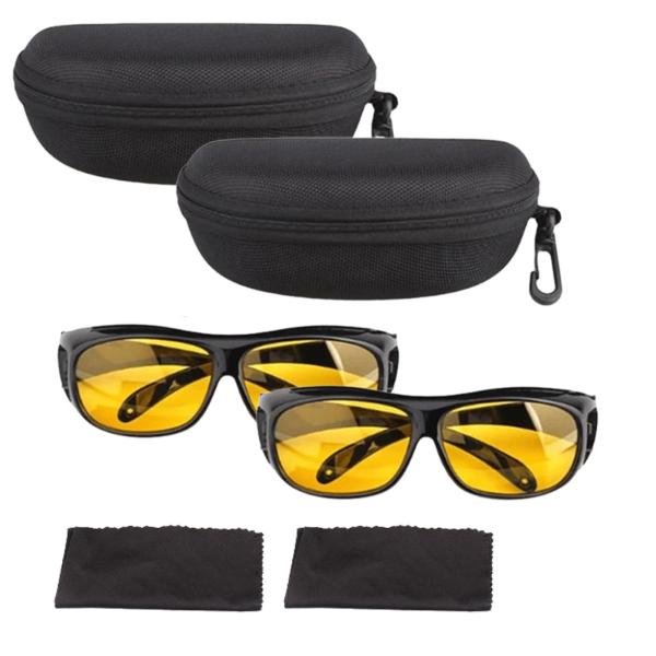 商品名:  Libiyi Nightglo Glasses, Dotmalls Nightglo Glasses, Sherem Nightglo Glasses, Fit over Sunglasses for Men (2pcs)ブラン...