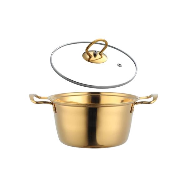 商品名:  TEIDEA Cooking Set Gold Soup Pot Stainless steel Cooking pots With Lid Metal Hot pot Kitchen Tools Household Cookw...
