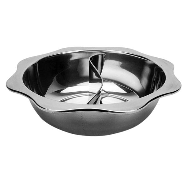 商品名:  TEIDEA Cooking Set Double sides Twin Divided Stainless Steel Cookware Soup Hot Pot Kitchen pot basin chafing dish ...
