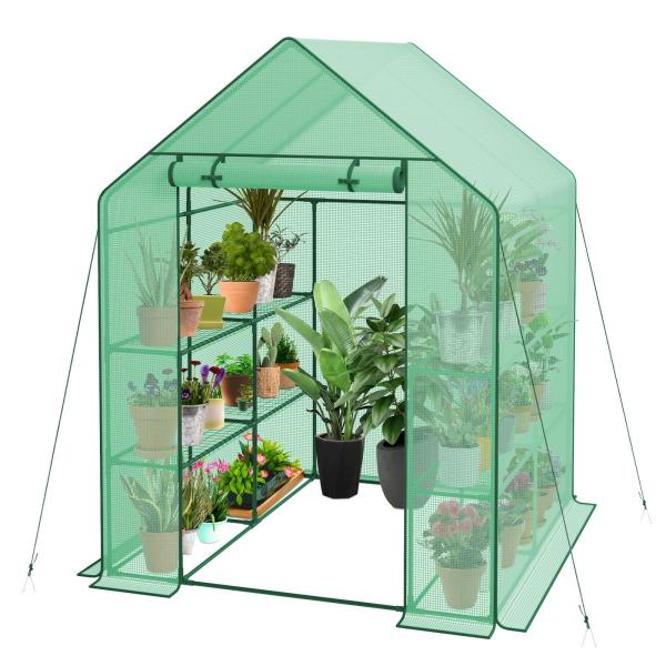 商品名:  CutuLi Portable Walk-in Greenhouse with 8 Shelves, 3 Tiers - Outdoor Gardening Solution for Plantersブランド: CutuLi商品...