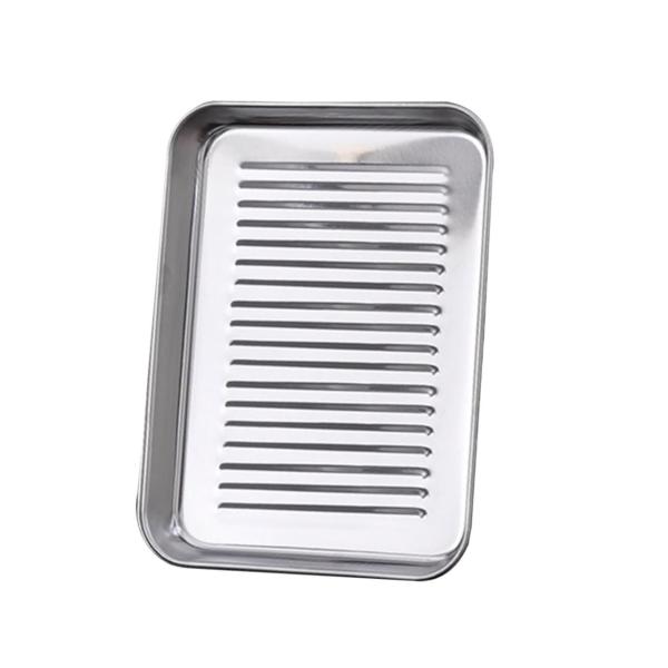 商品名:  DECHOUS 3pcs Stainless Steel Bakeware Baking Supply Serving Tray Loaf Pan with Lid Baking Dishes for Oven Bread Tr...