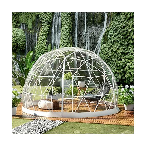 商品名:  12FT Garden Dome Bubble Tent - Waterproof Geodesic Dome Greenhouse with Transparent TPU Cover, Perfect for Patio a...