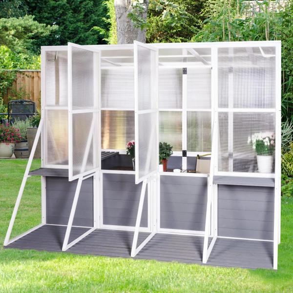 商品名:  CutuLi Walk-in Greenhouse - 8ft Wooden Frame, Heavy Duty Outdoor Warmhouse for Plants and Vegetablesブランド: CutuLi商品...