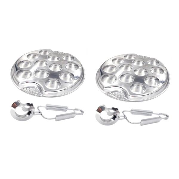 商品名:  KJHBV 2 Sets 12 Baked Snails Small Escargot Trays Conch Shell Plates Snail Dish Tray Escargot Serving Plate Snail ...