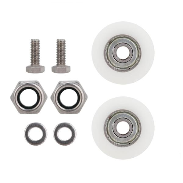商品名:  30mm Diameter Greenhouse Door Wheels Replacement Kit Practical and Convenient with Bolts, Nuts for Easy Installati...