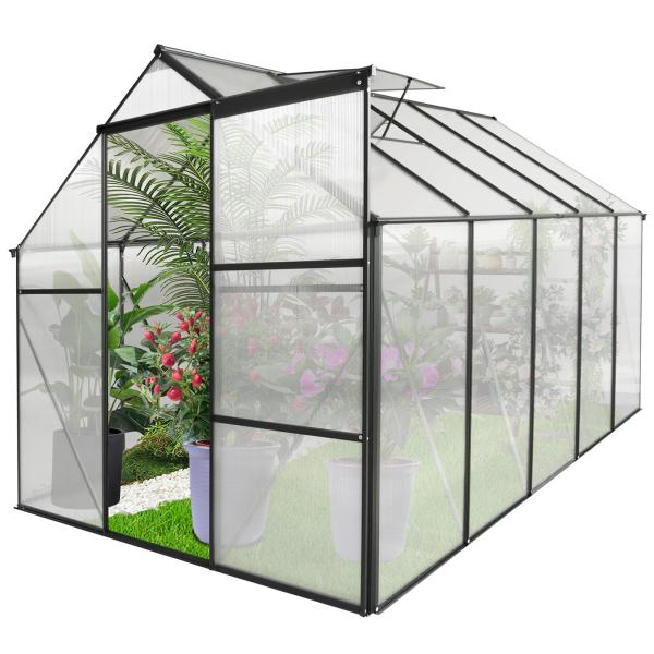 商品名:  6x10 FT Polycarbonate Greenhouse Raised Base and Anchor Aluminum Heavy Duty Walk-in Greenhouses for Outdoor Backya...