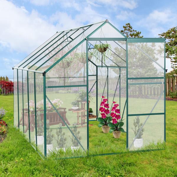 商品名:  6X10FT Polycarbonate Greenhouse Raised Base and Anchor Aluminum Heavy Duty Walk-in Greenhouses for Outdoor Backyar...
