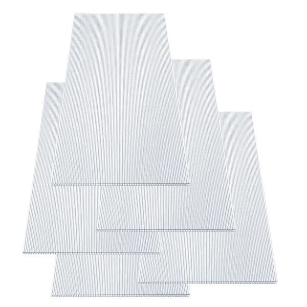 商品名:  5 Pcs 4' x 2' x 0.16'' Polycarbonate Greenhouse Panels Twin-Wall Polycarbonate Panels Waterproof UV Protected Rein...