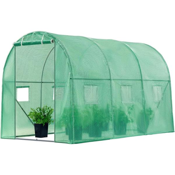商品名:  VcJta Large Walk-in Greenhouse Tunnel Extra Tall High Geodesic Dome Garden Plant Hot House 10x7x7 Ft. Greenブランド: G...