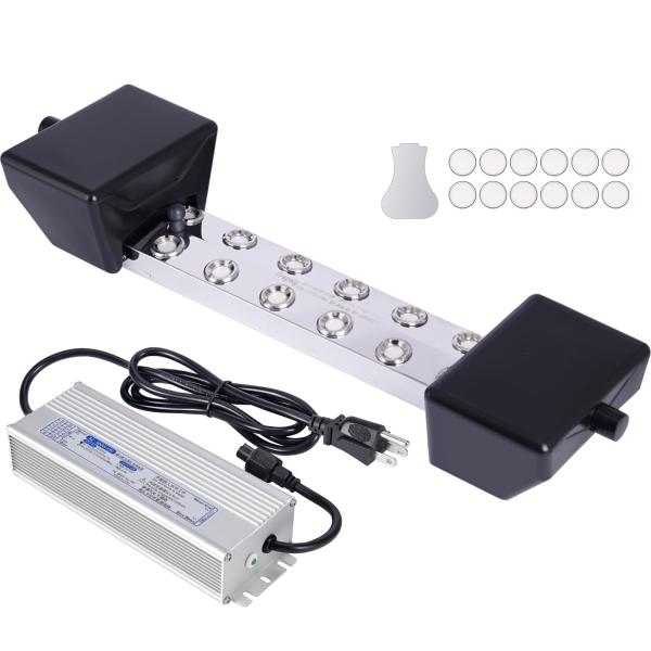商品名: KHEARPSL ミストメーカー 超音波噴霧器 フロート付き 防水電源とセラミックディスク、池のミスターフォガー 超音波アトマイザー 加湿器 温室の風景 ハロウィンの装飾用 (12ヘッド) KHEARPSL Ultrasonic ...