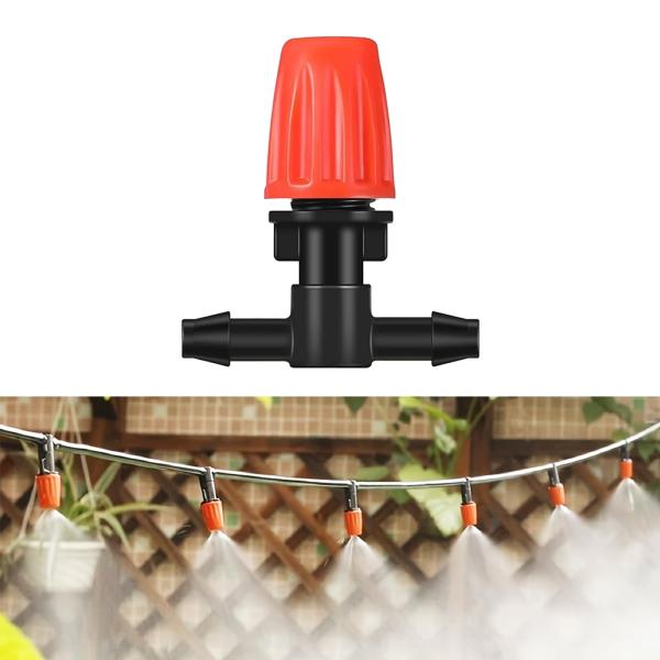 商品名:  50-Pack Adjustable Three-Way Atomizing Sprayers, 1/4 Inch Micro Drip Irrigation Emitters for Garden, Lawn, Greenho...