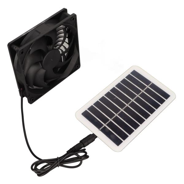 商品名:  3W Solar Powered Exhaust Fan with Panel Portable Solar Ventilation Fan for Pet House Chicken Coop RV Greenhouse Ca...