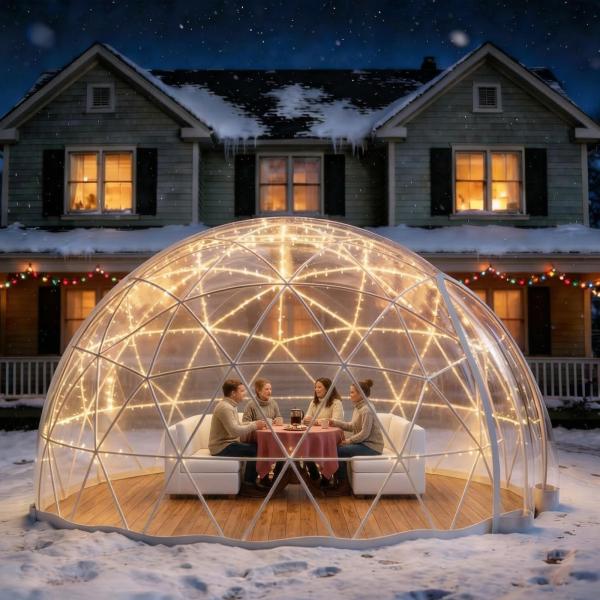 商品名:  Garden Dome Tent, Outdoor Bubble Tent TPU Greenhouse for 2-8 Person, 360° View Igloo Dome, Geodesic Dome with 2 Ve...