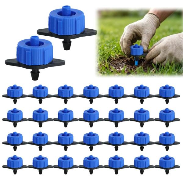 商品名:  30 Pack Pressure Compensating Drip Emitters, 2 GPH (8 L/h) Self-Cleaning Irrigation Drippers, Fits 1/4 Inch Tubing...