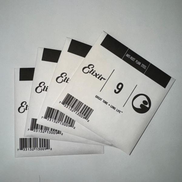 13009 / .009 / ギターバラ弦（4本セット）ANTI-RUST（アンチラスト＝サビ防止）プレーン弦は新開発の技術でプレーン弦にもコーティングを施しています。アコースティックギターでも使用できます。送料込みです！単品でのご注文はポ...