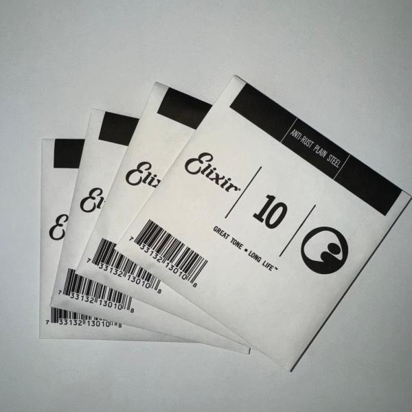 13010 / .010 / ギターバラ弦（4本セット）ANTI-RUST（アンチラスト＝サビ防止）プレーン弦は新開発の技術でプレーン弦にもコーティングを施しています。アコースティックギターでも使用できます。送料込みです！単品でのご注文はポ...