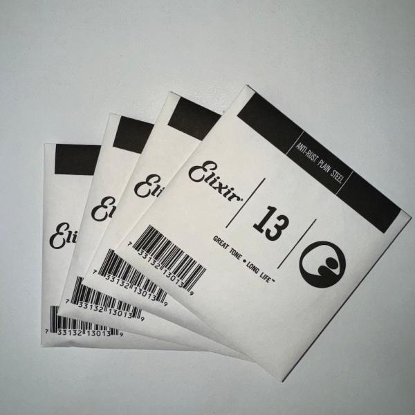 13013 / .013 / ギターバラ弦（4本セット）ANTI-RUST（アンチラスト＝サビ防止）プレーン弦は新開発の技術でプレーン弦にもコーティングを施しています。アコースティックギターでも使用できます。送料込みです！単品でのご注文はポ...