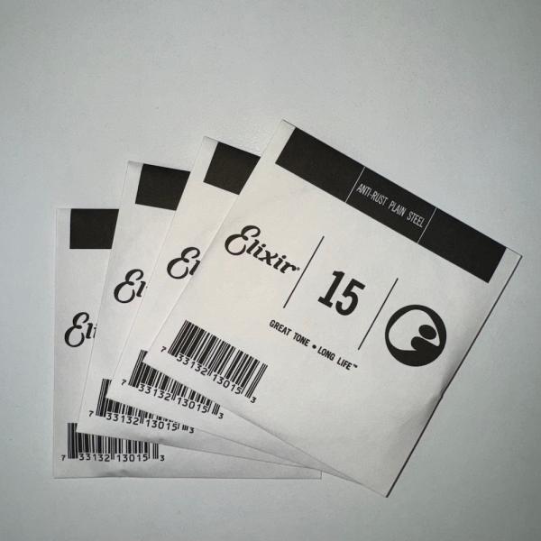 13015 / .015 / ギターバラ弦（4本セット）ANTI-RUST（アンチラスト＝サビ防止）プレーン弦は新開発の技術でプレーン弦にもコーティングを施しています。アコースティックギターでも使用できます。送料込みです！単品でのご注文はポ...