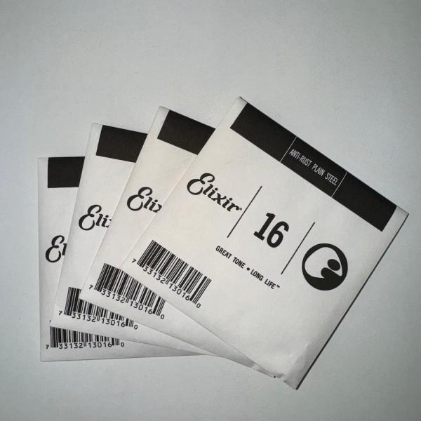 13016 / .016 / ギターバラ弦（4本セット）ANTI-RUST（アンチラスト＝サビ防止）プレーン弦は新開発の技術でプレーン弦にもコーティングを施しています。アコースティックギターでも使用できます。送料込みです！単品でのご注文はポ...