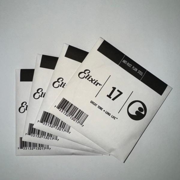 13017 / .017 / ギターバラ弦（4本セット）ANTI-RUST（アンチラスト＝サビ防止）プレーン弦は新開発の技術でプレーン弦にもコーティングを施しています。アコースティックギターでも使用できます。送料込みです！単品でのご注文はポ...