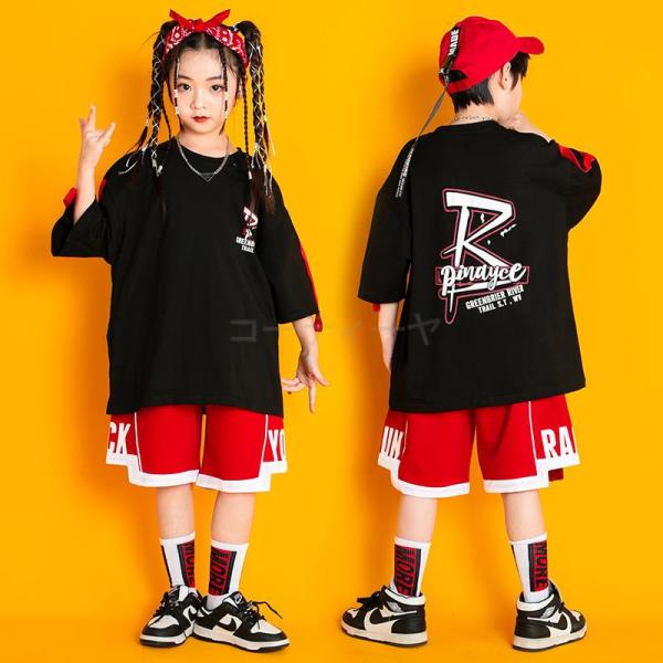 ダンス服装 体操服 JAZZ DANCE tシャツ スウェット キッズチアリーダー hiphop ヒップホップ  ステージ衣装 ダンスウェア 子供 応援団 運動会 甲子園 チアガール衣装 舞台演出服　おしゃれ　ストリート系　B系　K-POP...