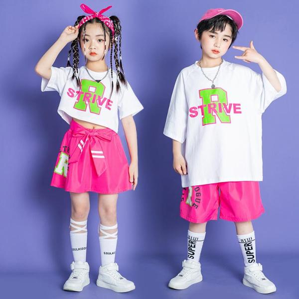 ダンス服装 体操服 JAZZ DANCE tシャツ スウェット キッズチアリーダー hiphop ヒップホップ  ステージ衣装 ダンスウェア 子供 応援団 運動会 甲子園 チアガール衣装 舞台演出服　おしゃれ　ストリート系　B系　K-POP...
