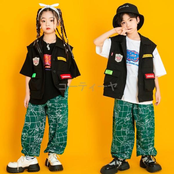 ダンス服装 体操服 JAZZ DANCE tシャツ スウェット キッズチアリーダー hiphop ヒップホップ  ステージ衣装 ダンスウェア 子供 応援団 運動会 甲子園 チアガール衣装 舞台演出服　おしゃれ　ストリート系　B系　K-POP...