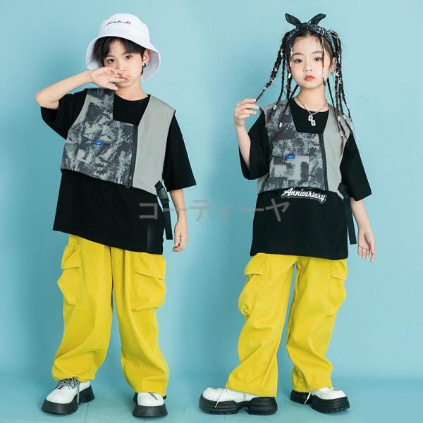 ダンス服装 体操服 JAZZ DANCE tシャツ スウェット キッズチアリーダー hiphop ヒップホップ  ステージ衣装 ダンスウェア 子供 応援団 運動会 甲子園 チアガール衣装 舞台演出服　おしゃれ　ストリート系　B系　K-POP...