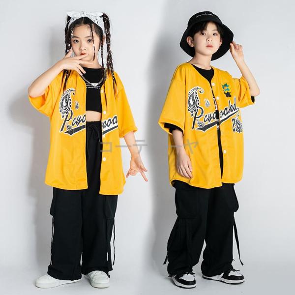 ダンス服装 体操服 JAZZ DANCE tシャツ スウェット キッズチアリーダー hiphop ヒップホップ  ステージ衣装 ダンスウェア 子供 応援団 運動会 甲子園 チアガール衣装 舞台演出服　おしゃれ　ストリート系　B系　K-POP...