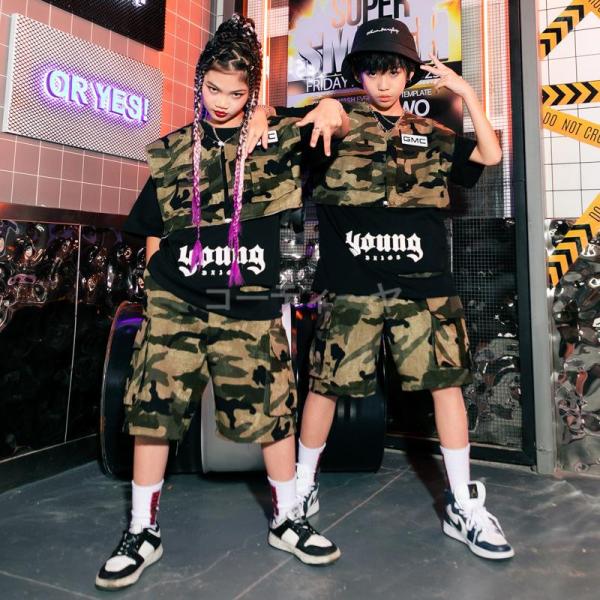 ダンス服装 体操服 JAZZ DANCE tシャツ スウェット キッズチアリーダー hiphop ヒップホップ  ステージ衣装 ダンスウェア 子供 応援団 運動会 甲子園 チアガール衣装 舞台演出服　おしゃれ　ストリート系　B系　K-POP...
