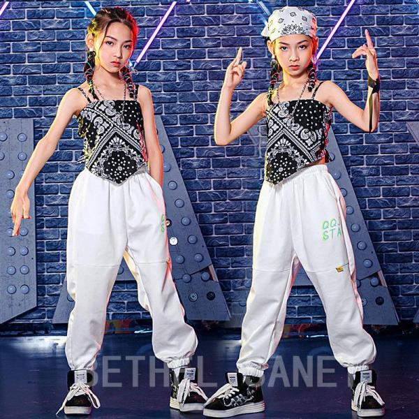 ダンス服装 体操服 JAZZ DANCE tシャツ スウェット キッズチアリーダー hiphop ヒップホップ 女の子 ステージ衣装 ダンスウェア 子供 応援団 運動会 甲子園 チアガール衣装 舞台演出服　おしゃれ　ストリート系　B系　K-...