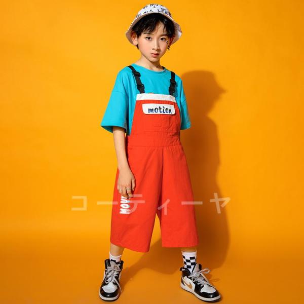 ダンス服装 体操服 JAZZ DANCE tシャツ スウェット キッズチアリーダー hiphop ヒップホップ 女の子 ステージ衣装 ダンスウェア 子供 応援団 運動会 甲子園 チアガール衣装 舞台演出服　おしゃれ　ストリート系　B系　K-...