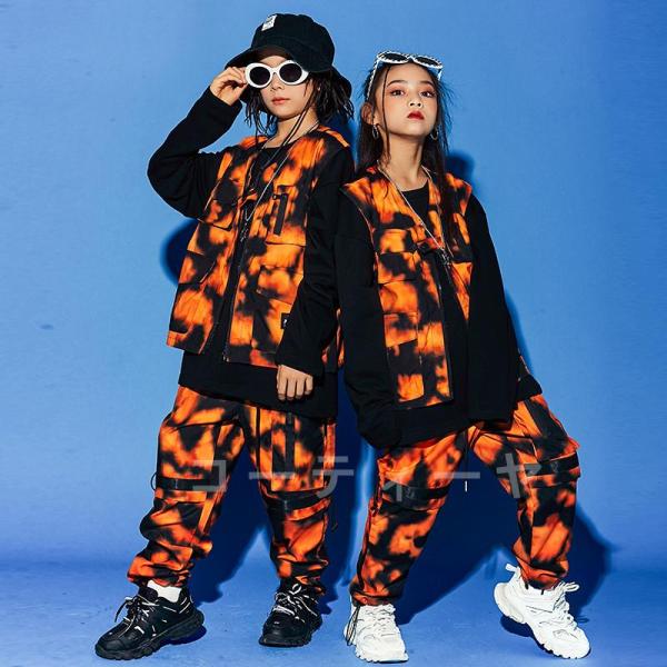 ダンス服装 体操服 JAZZ DANCE tシャツ スウェット キッズチアリーダー hiphop ヒップホップ 女の子 ステージ衣装 ダンスウェア 子供 応援団 運動会 甲子園 チアガール衣装 舞台演出服　おしゃれ　ストリート系　B系　K-...