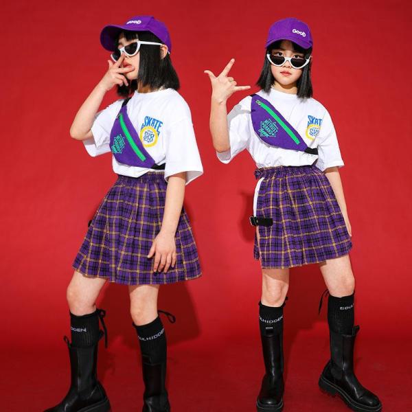 ダンス服装 体操服 JAZZ DANCE tシャツ スウェット キッズチアリーダー hiphop ヒップホップ 女の子 ステージ衣装 ダンスウェア 子供 応援団 運動会 甲子園 チアガール衣装 舞台演出服　おしゃれ　ストリート系　B系　K-...