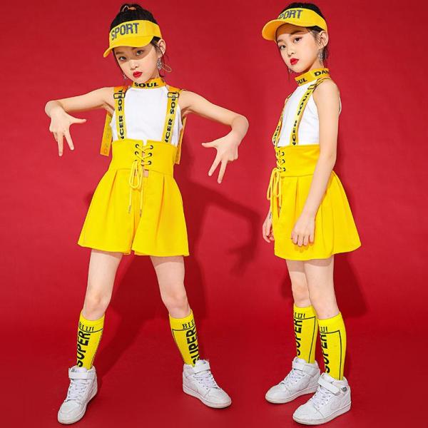ダンス服装 体操服 JAZZ DANCE tシャツ スウェット キッズチアリーダー hiphop ヒップホップ 女の子 ステージ衣装 ダンスウェア 子供 応援団 運動会 甲子園 チアガール衣装 舞台演出服　おしゃれ　ストリート系　B系　K-...