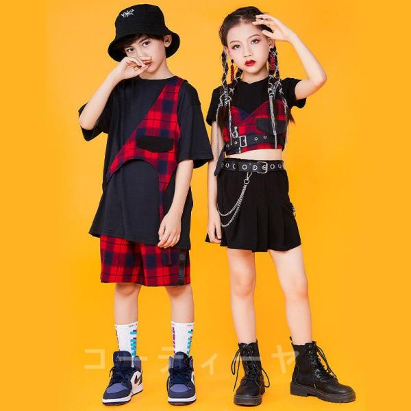 ダンス服装 体操服 JAZZ DANCE tシャツ スウェット キッズチアリーダー hiphop ヒップホップ 女の子 ステージ衣装 ダンスウェア 子供 応援団 運動会 甲子園 チアガール衣装 舞台演出服　おしゃれ　ストリート系　B系　K-...