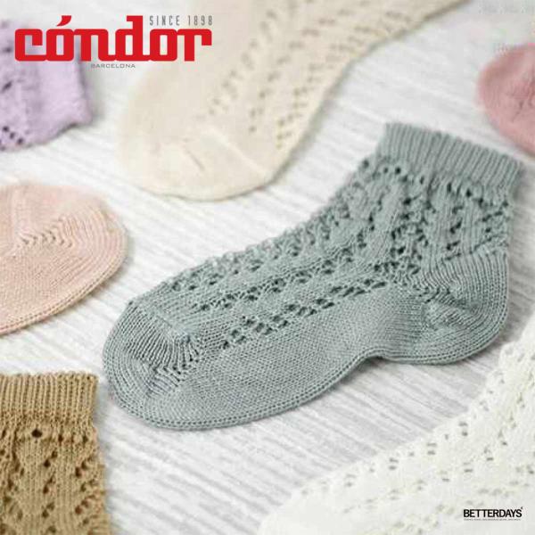 ●商品についてスペインを代表するブランド『Condor』のパールコットンオープンワークのショートソックスです。全面に可愛らしい透かし編みが施されています。通気性に優れた柔らかい綿100％で、デリケートな赤ちゃんの肌にも安心です。伸縮性がある...