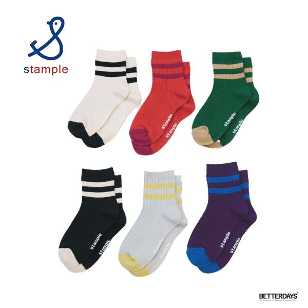 ●商品についてスタンプル の3足組靴下のご紹介です。おしゃれな配色のラインソックスです。●原産国中国●素材綿、ポリエステル、ポリウレタン●サイズM:16-18cm　L:19-21cm　LL:22-25cm