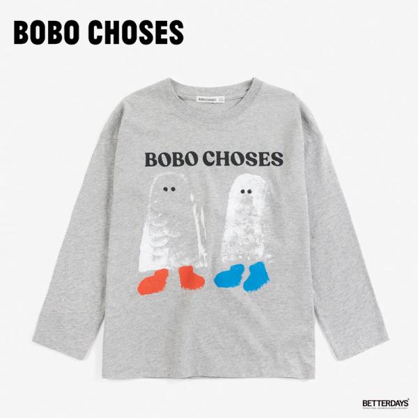 ●商品についてかわいいゴーストがモチーフのロングスリーブTシャツ。2体のお化けが可愛らしいブーティを履いているのがポイントです。オーガニックコットンが使われており、 着心地にもこだわっています。●原産国ポルトガル●素材オーガニックコットン:...