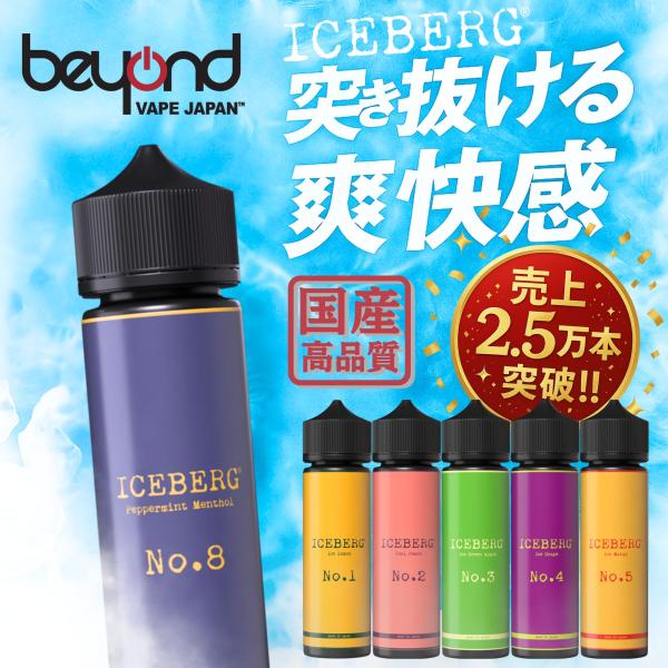 お陰様で！販売開始から累計25,000本(60ml換算)出荷突破しました！POD専用に開発されたICEBERG No.8が大好きなアナタにも、フルーツとしっかりメンソールを求めるアナタにもお勧めできる商品です！ぜひご賞味あれ！！！フレーバー...