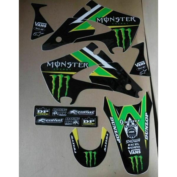 TEAM PRO CIRCUITノーマルのグラフィックよりも丈夫で厚みがある15mmビニールグラフィックキットの内容は写真に写っている通りです[適合車種] カワサキ KX125 KX250 2003 2004 2005 2006 2007