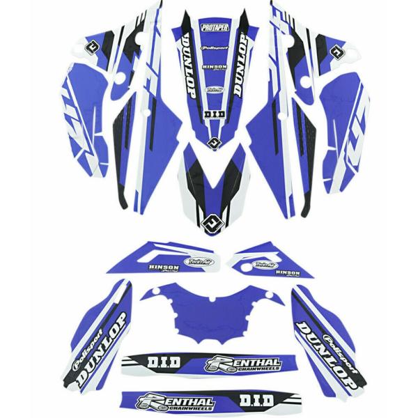 FLU DESIGNS PTS4 TEAMノーマルのグラフィックよりも丈夫で厚みがある15mmビニールグラフィックキットの内容は写真に写っている通りです[適合車種] ヤマハYZ250F 2014 2015 2016YZ450F 2014 2...