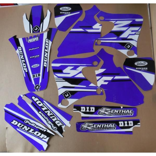 FLU DESIGNS PTS4ノーマルのグラフィックよりも丈夫で厚みがある15mmビニールグラフィックキットの内容は写真に写っている通りです[適合車種] ヤマハ YZ250F YZ400F YZ426F 1998 1999 2000 20...