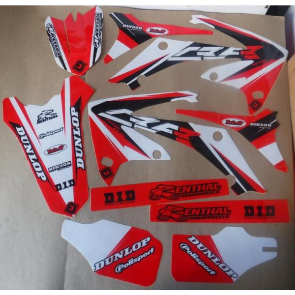 FLU DESIGNS PTS6ノーマルのグラフィックよりも丈夫で厚みがある15mmビニールグラフィックキットの内容は１枚目の写真に写っている通りです[適合車種] ホンダCRF250R 2010 2011 2012 2013CRF450R ...