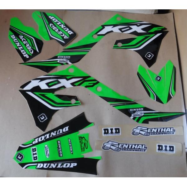FLU DESIGNS PTS4ノーマルのグラフィックよりも丈夫で厚みがある15mmビニールグラフィックキットの内容は写真に写っている通りです[適合車種] カワサキ KX450F 2019 2020 2021