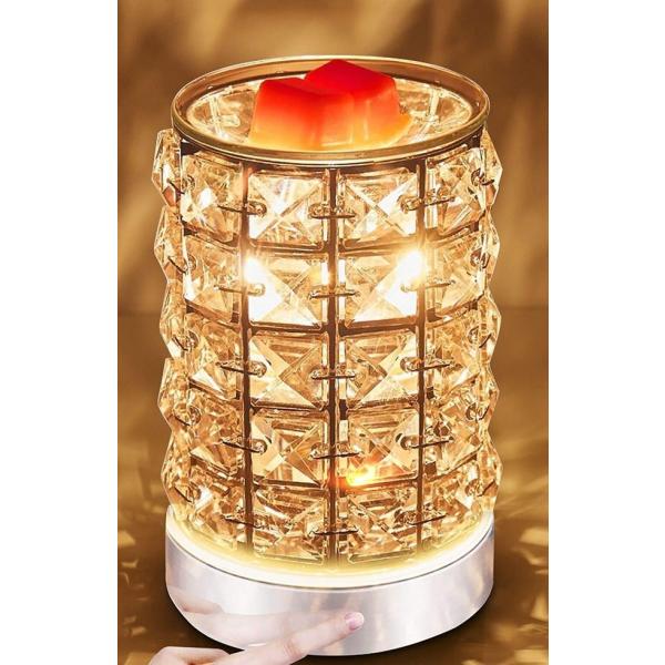 タッチセンサー照明デザインエッセンシャルオイルやアロマワックスと一緒にオイルウォーマーとして使用できます3段階の高度調節が出来ます25W/120Vの電球が1つ付属しています材質:ガラス/ステンレスサイズ:10cm x 10cm x 15.5...