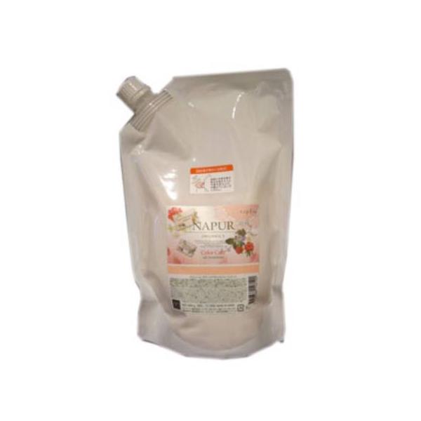 追跡番号あり発送★ナピュール　カラーケアオイルトリートメント（つめかえ用）(600ｇ)■ 詰め替え用。植物オイルがヘアカラーの色みをより美しく演出します。女性らしいフルーティーさをプラスした、透明感とみずみずしさを感じさせるシクラメンの香り...