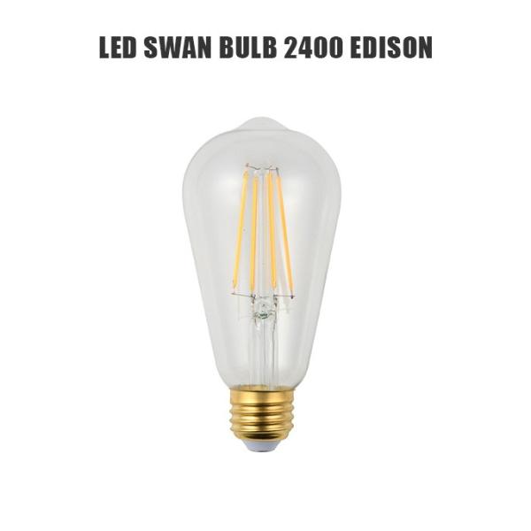 電球 スワン電器 SWAN スワンバブル エジソン LED Swanbulb 2400  EDISON SWB-E066L LED電球 SWAN（スワン電器）のLED SWAN BULB 2400 EDISON SWB-E066Lはサイズ直...